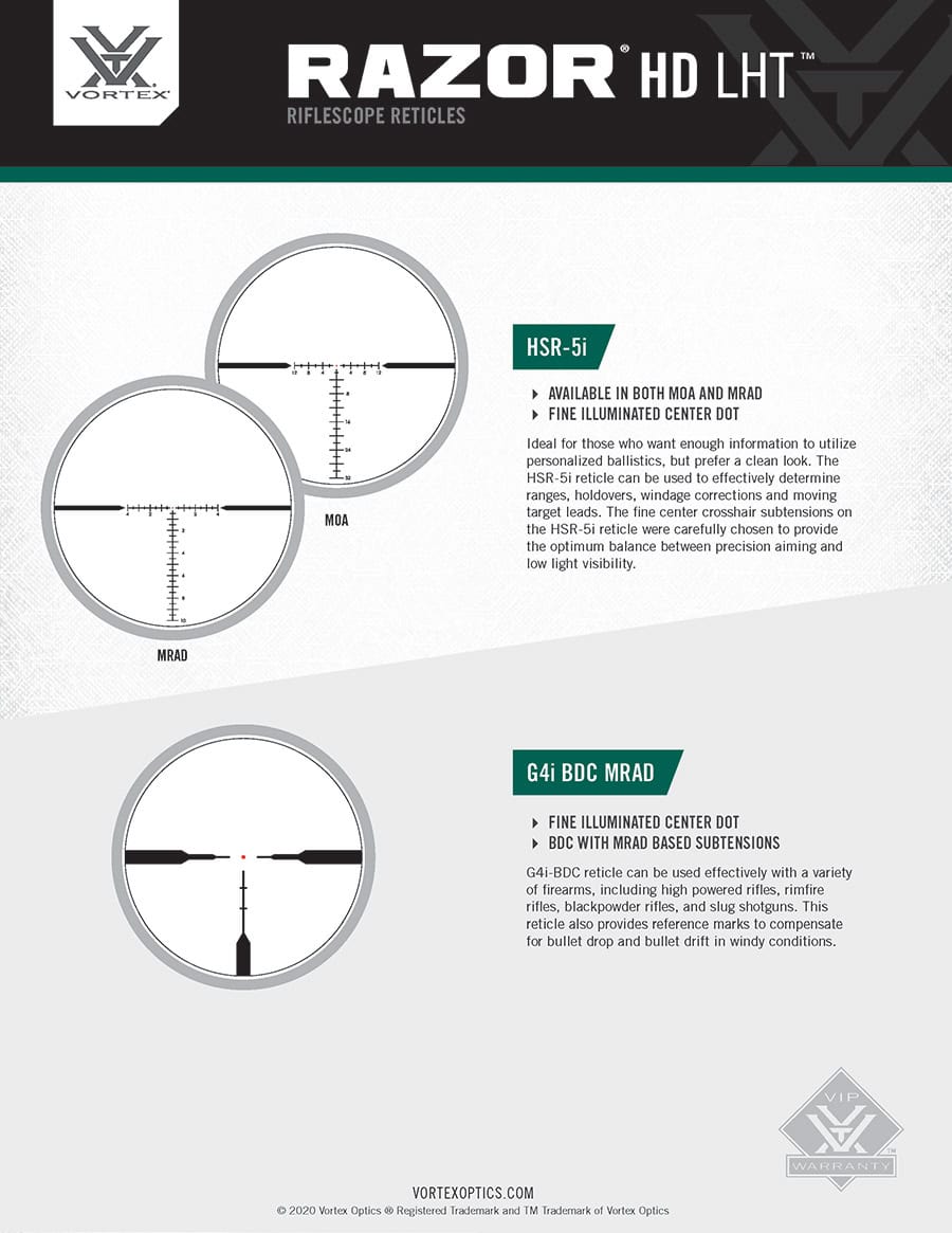 Vortex Offers New Razor HD LHT Scopes - UN12Magazine