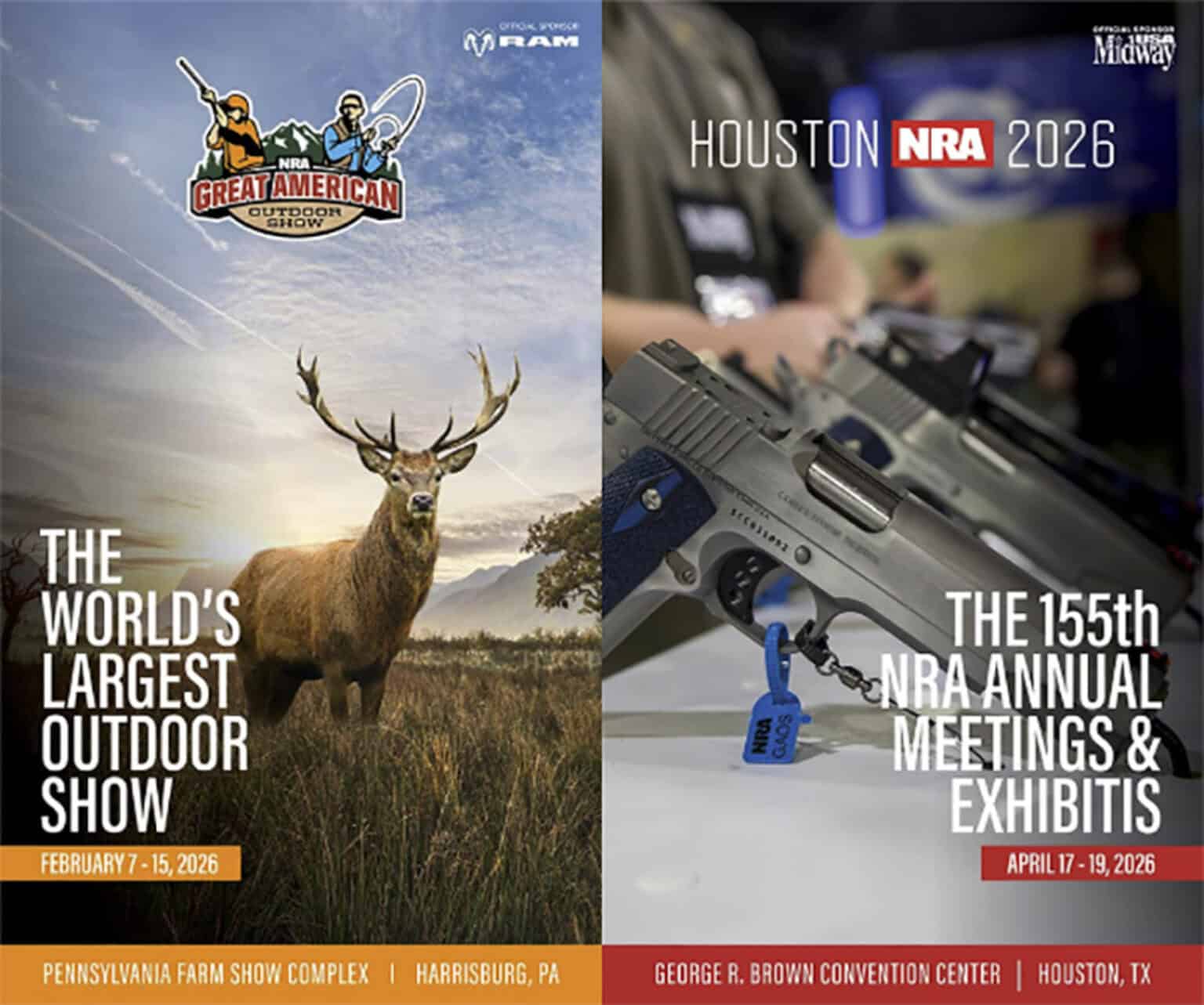 NRA Events in 2026—Harrisburg, PA & Houston, TX